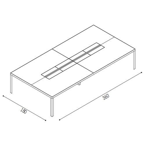 UniFor Naòs System tavolo riunione - Della Chiara store